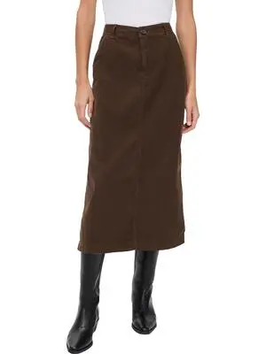 Velvet By Graham & Spencer Fia Corduroy Skirt - Bark