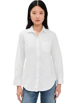 MAREA Corduroy Button-down Shirt - Ivory Corduroy