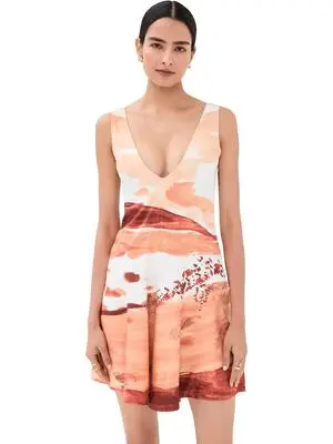 JW ANDERSON Printed V-Neck Mini Dress