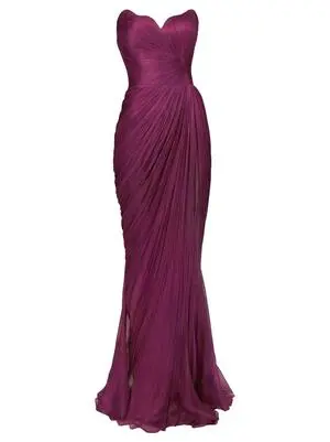 IRIS SERBAN Gisselle Strapless Gown - Red