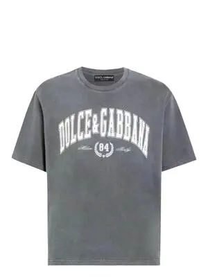 Dolce & Gabbana Logo-print Short-sleeve T-shirt - Grey
