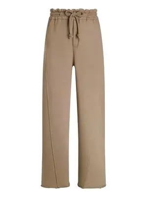 Dolce & Gabbana Drawstring Frayed-edge Track Pants - Brown