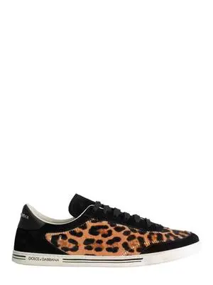 Dolce & Gabbana Saint Tropez Leo-print Sneakers - Brown