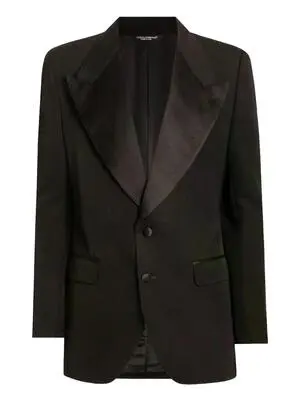 Dolce & Gabbana Satin-lapel Blazer - Black