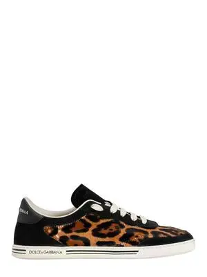Dolce & Gabbana Saint Tropez Leo-print Sneakers - Brown