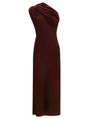 Khaite Draped One-shoulder Dress - Red