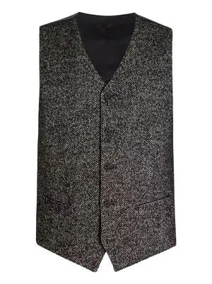 Dolce & Gabbana Herringbone Sleeveless Waistcoat - Grey