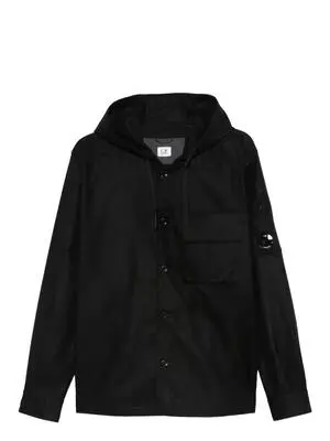 C.P. COMPANY Flap-pocket Hooded Jacket - Black