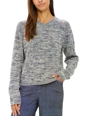 The Upside V-neck Raglan Sweater - Blue