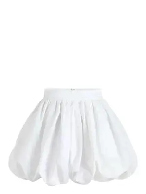 Patou Bubble Organic Cotton Poplin Skirt - White