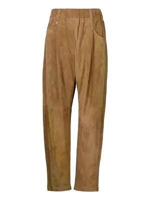 Brunello Cucinelli Suede Trousers - Brown