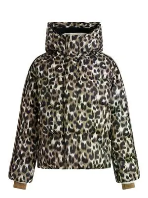 Fusalp Leopard-print Quilted Ski Jacket - Brown