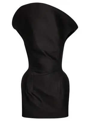 Magda Butrym Silk Mini Dress - Black