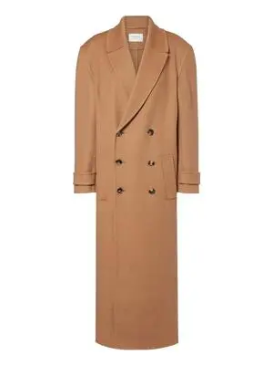 Saint Laurent Cashmere And Wool Coat - Brown