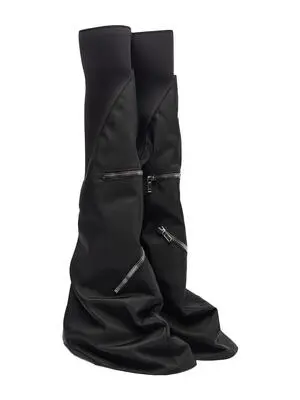 Rick Owens Zipper-detail Over-the-knee Boots - Black