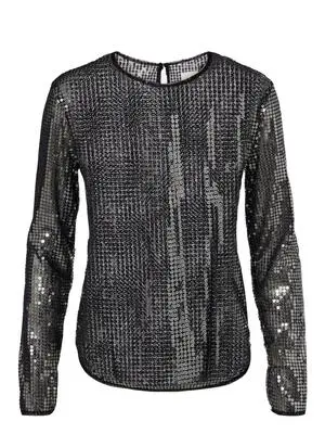 Isabel Marant Sequined Long Sleeve Top - Silver