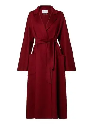 Max Mara Ludmilla Cashmere Wrap Coat - Burgundy