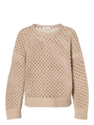 Max Mara Essen Open-knit Sweater - Beige