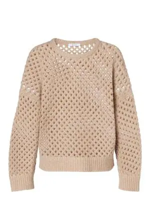 Max Mara Essen Open-knit Sweater - Beige