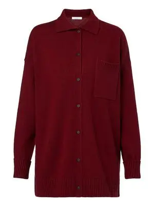 Max Mara Oversized Cashmere Cardigan - Red