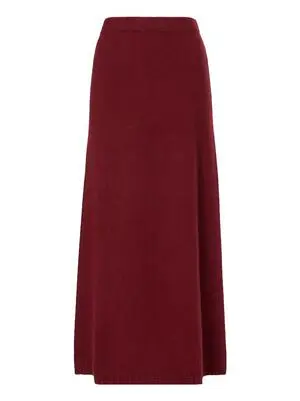 Max Mara Dorina Cashmere-blend Maxi Skirt - Burgundy