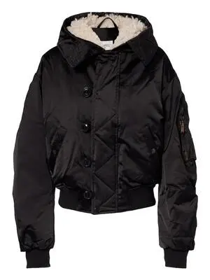 MARANT ETOILE Elisa Hooded Bomber Jacket - Black