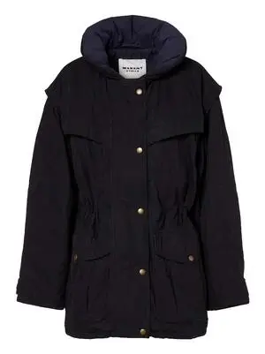 MARANT ETOILE Damone Hooded Cotton-blend Jacket - Black