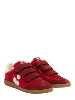 Isabel Marant Beth Logo Suede Sneakers - Red