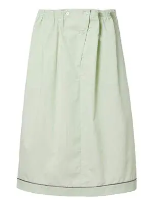 Prada Cotton Midi Skirt - Green