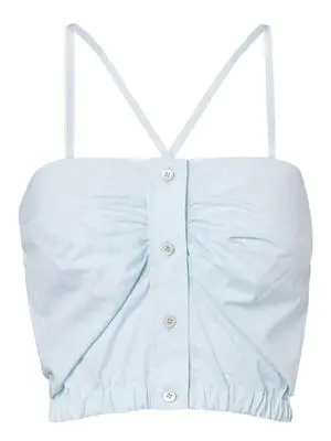 Prada Cotton Poplin Top - Blue