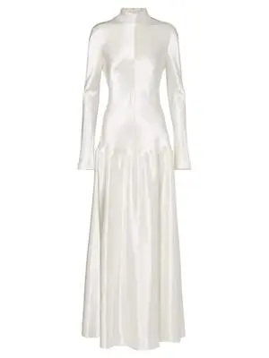 FFORME Mila Satin Maxi Dress - White
