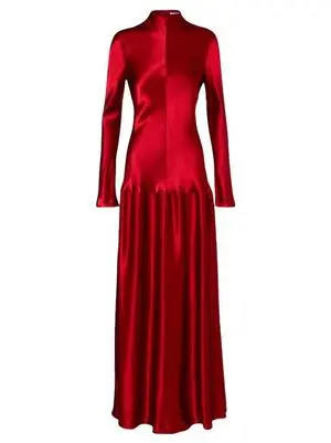 FFORME Mila Satin Maxi Dress - Red