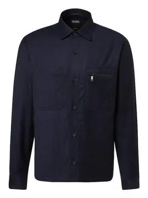 Zegna Wool Overshirt - Blue