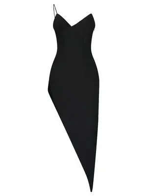 David Koma Asymmetric Embellished Mini Dress - Black