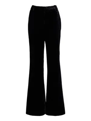 NILI LOTAN Effy High-Rise Flared Velvet Pants