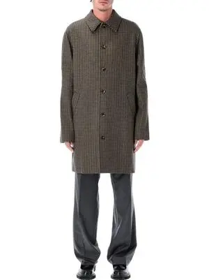 A.p.c. Prince Of Wales Wool Coat - Brown