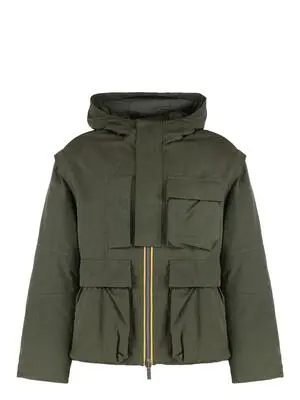 K-WAY Guillermo Short Hooded Parka - Green