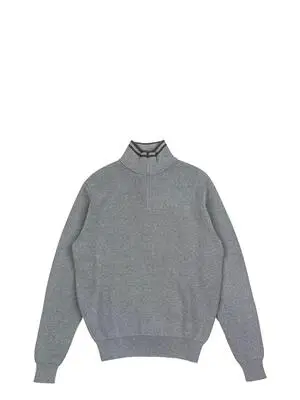 MALBON Cotton Blend Half Zip Sweatshirt - Grey