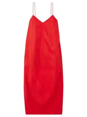 ST. AGNI Recycled-taffeta Midi Slip Dress - Red