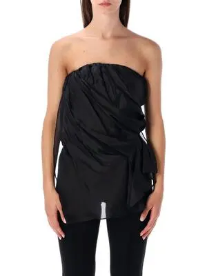 THE GARMENT Draped Strapless Top - Black