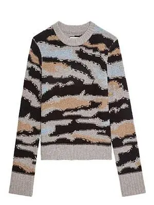 Zadig&Voltaire Jacquard-patterned Wool Jumper - Dark Chocolate