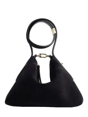 TOTEME Scoop Suede Clutch - Black