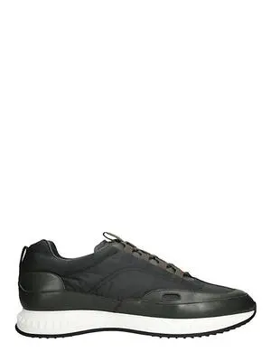 John Lobb Stream Laced Leather Trainers - Dark Green