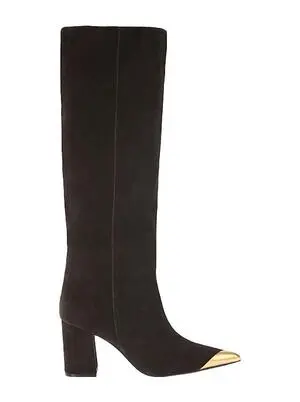 Kurt Geiger Regent Cap Suede Knee-high Boots - Dk.brn Com