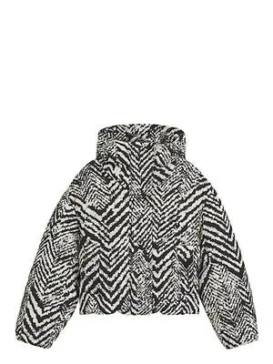BOSS Herringbone-Print Padded Shell-Down Jacket