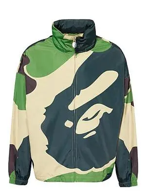 A BATHING APE Camo Windbreaker Jacket - Green Camo