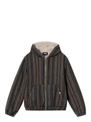 StÜssy Wool Stripe Work Jacket - Green