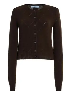 Prada Cashmere Button-front Cardigan - Brown