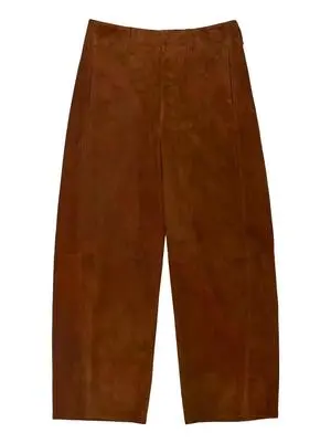 Bimba Y Lola Suede Paneled Trousers - Brown