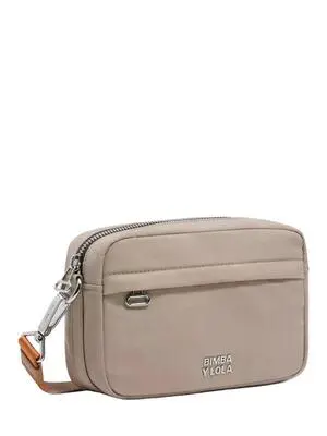 Bimba Y Lola Zip-fastening Mesh-panel Mini Bag - Neutrals